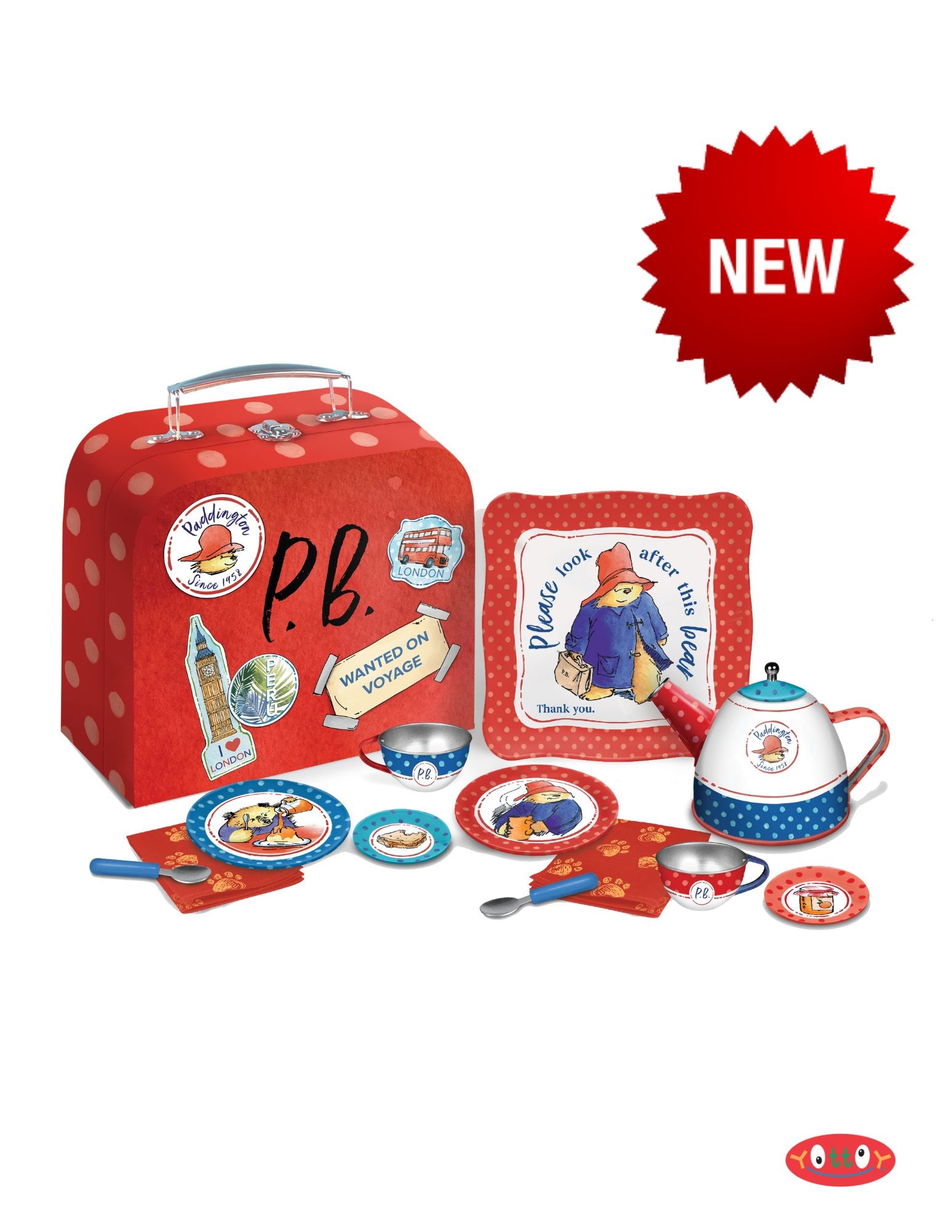 Paddington 14- Piece Tin Tea Set – YOTTOY Productions