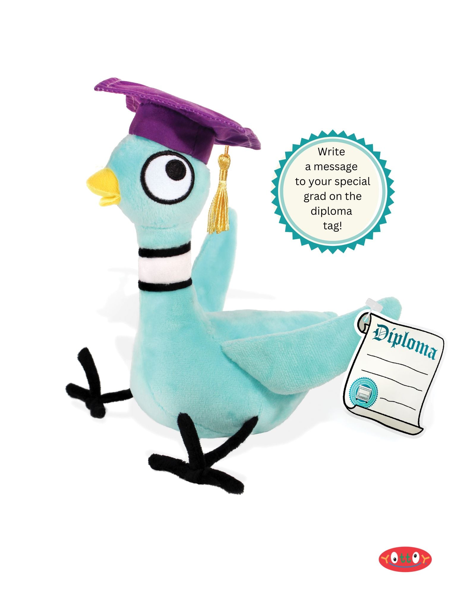 The Pigeon Graduation Soft Toy – YOTTOY Productions
