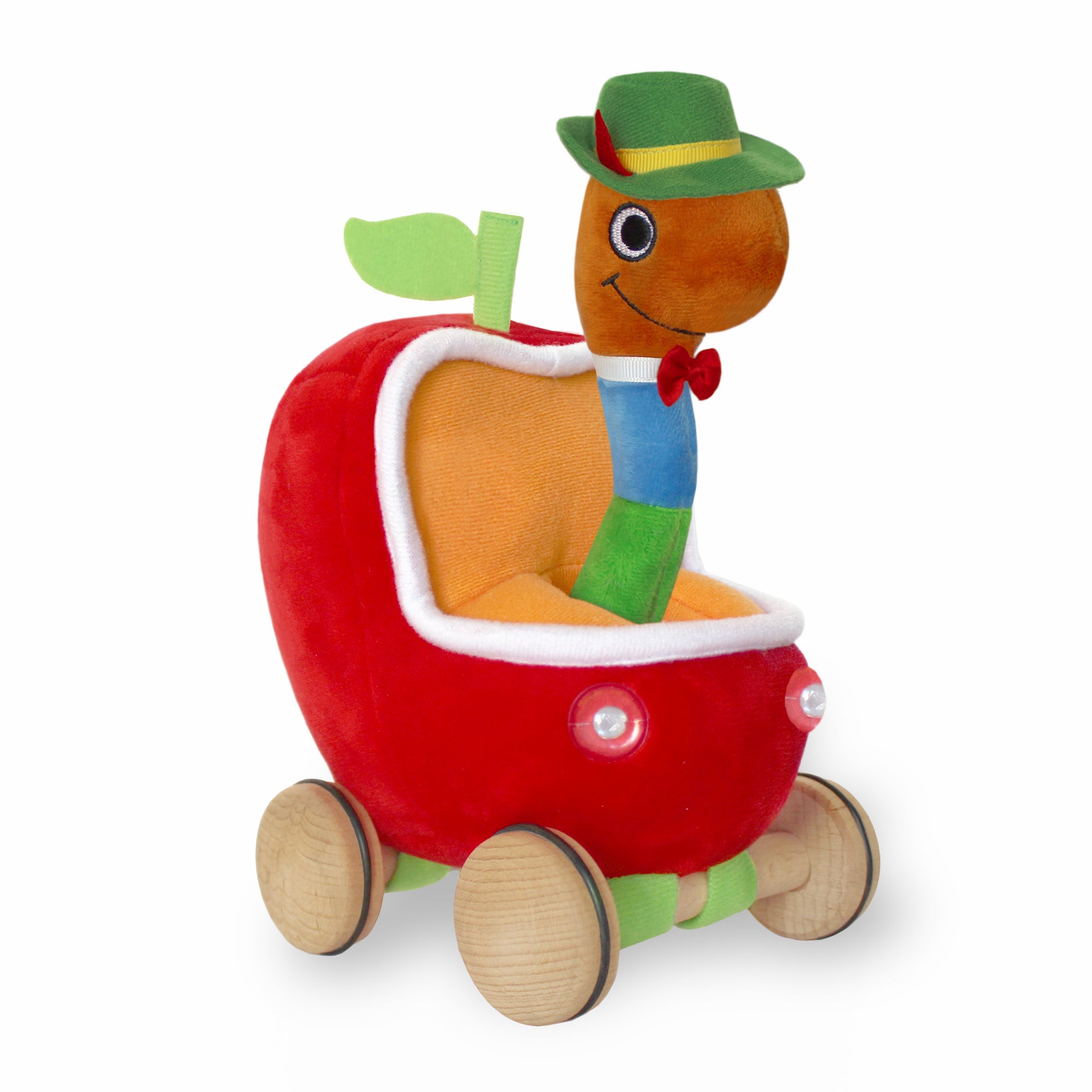 Lowly Worm Soft Toy with Applecar – YOTTOY Productions